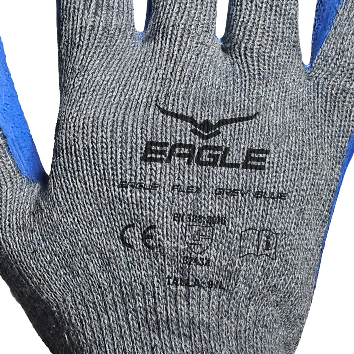 Guantes de Seguridad Eagle Flex Grey/Blue – Apro Seguridad Industrial